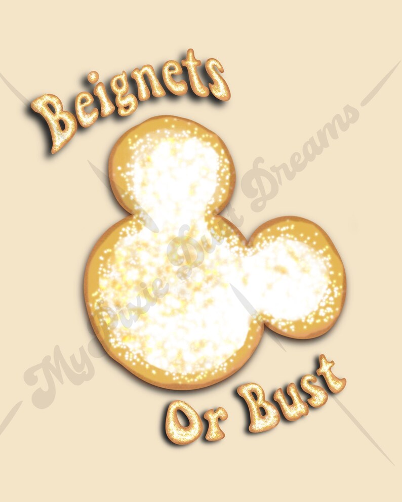 Mickey and Minnie Beignet Digital Image for Sublimation and Printing - Etsy