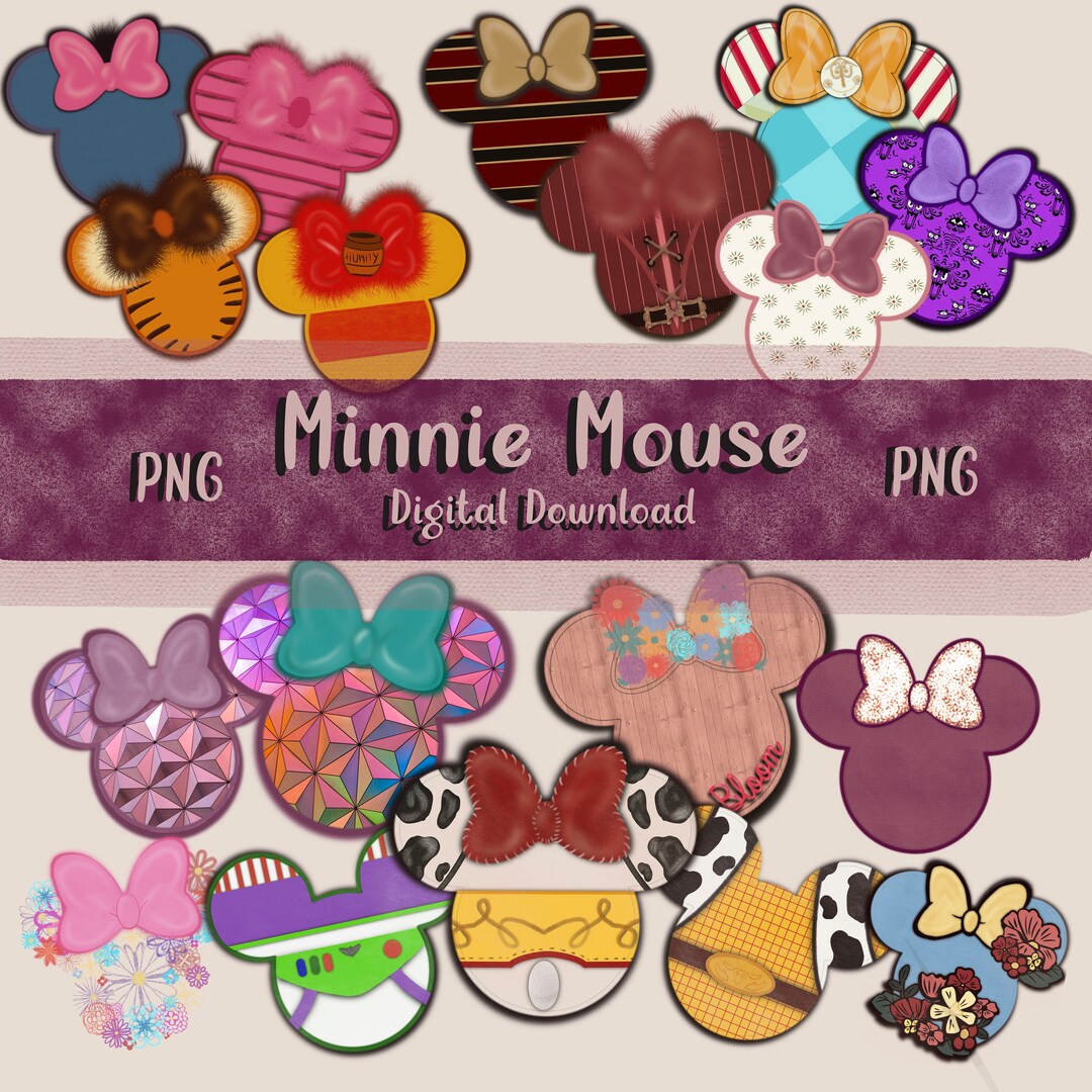 Minnie Mouse Character Digital Sublimation Files - Etsy
