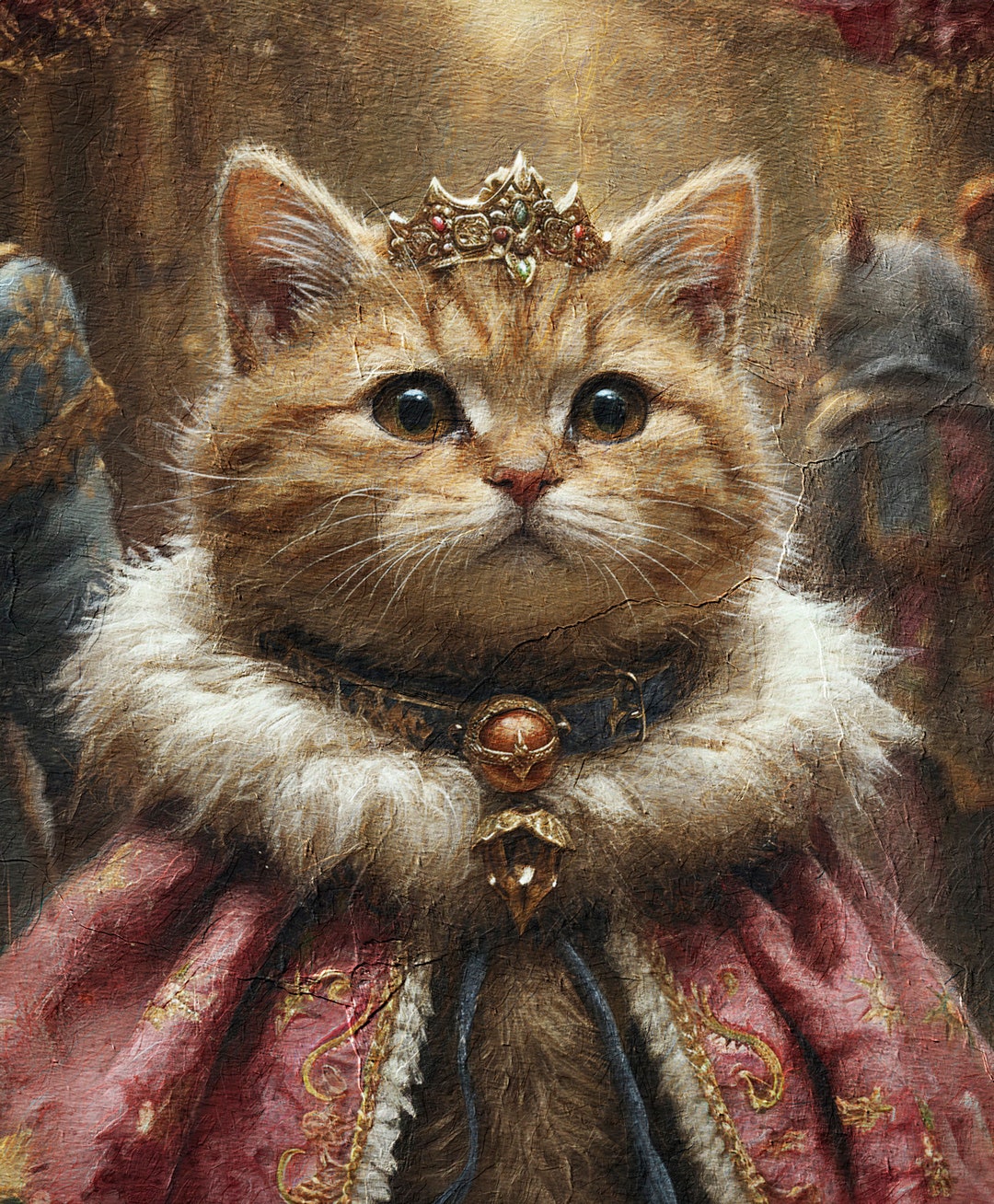 Renaissance Cat Portrait From Photo,pet Cartoon,personalized Cartoon ...