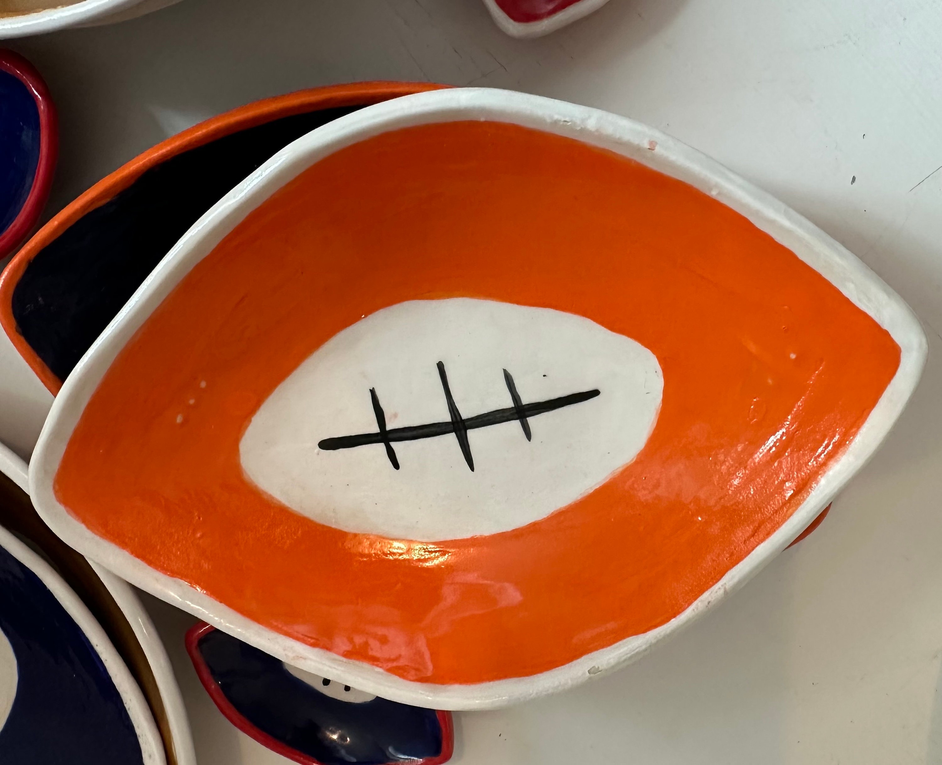 Ceramic Football Shaped Bowls - Etsy