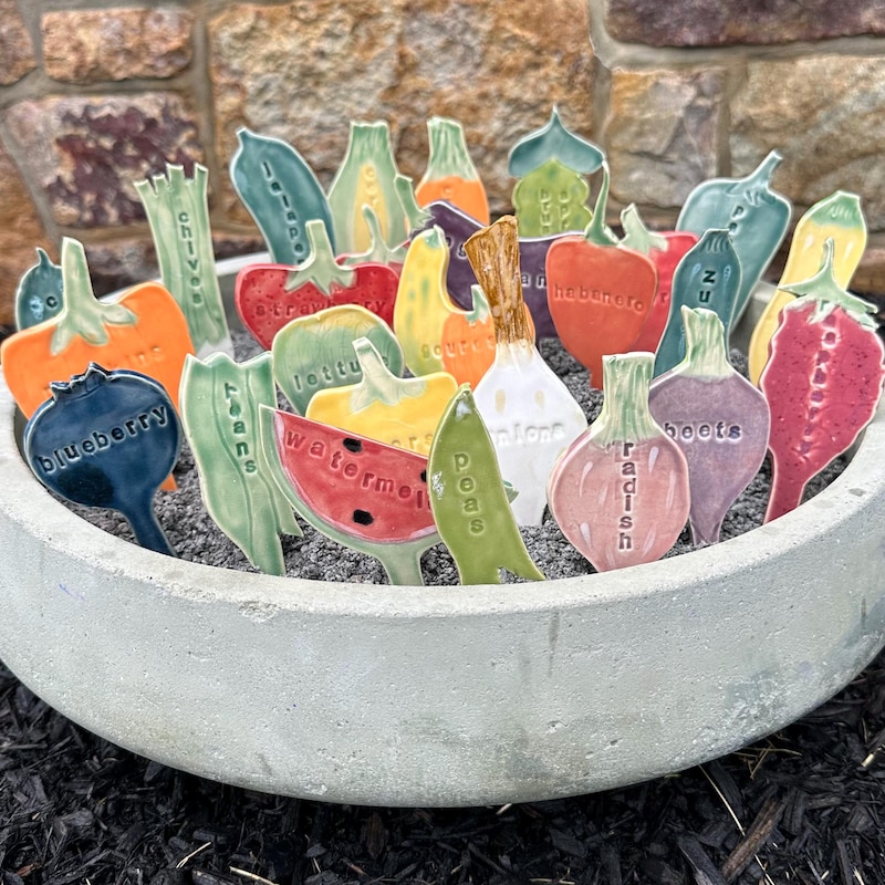 Ceramic Garden Markers - Etsy