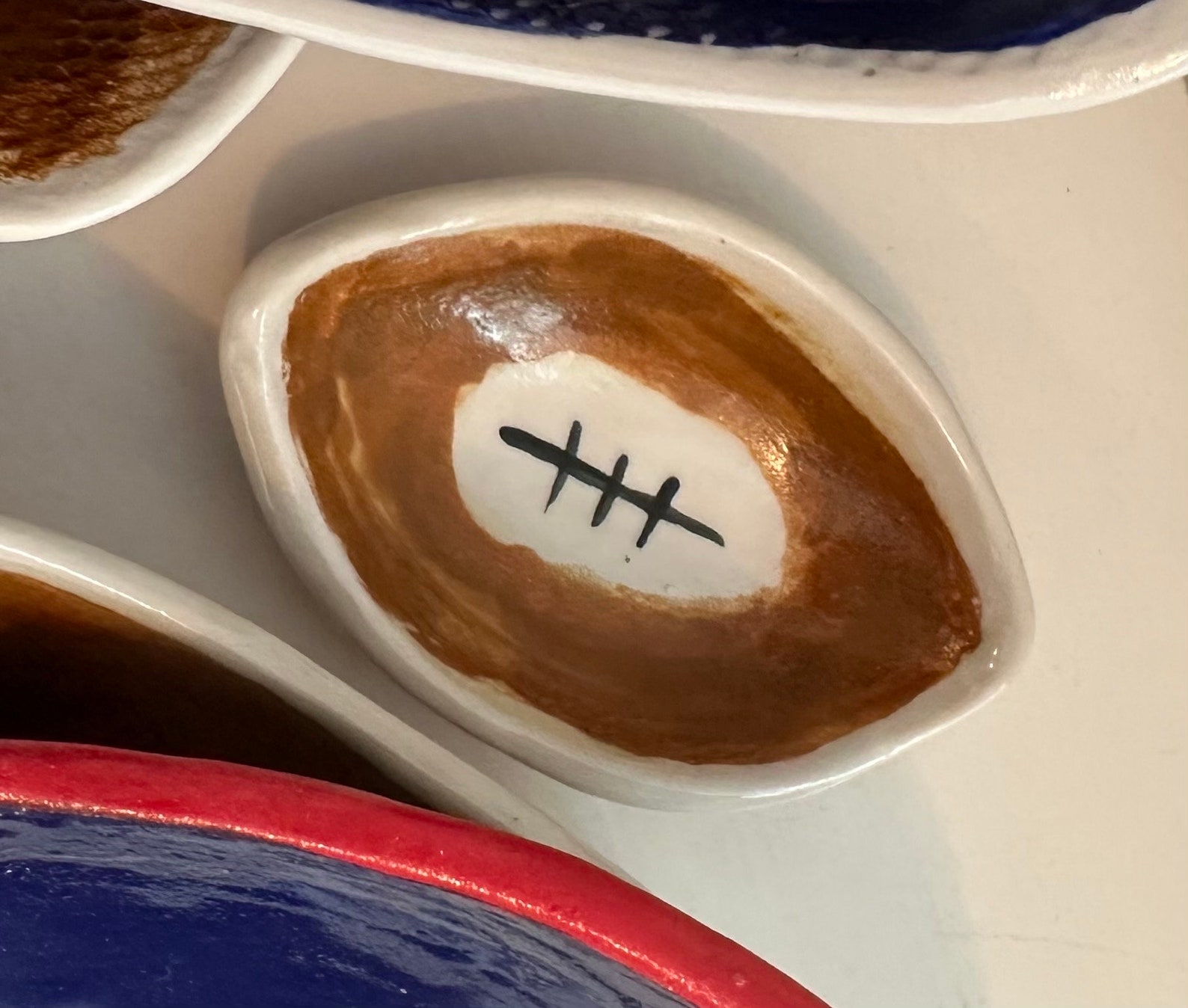 Ceramic Football Shaped Bowls - Etsy