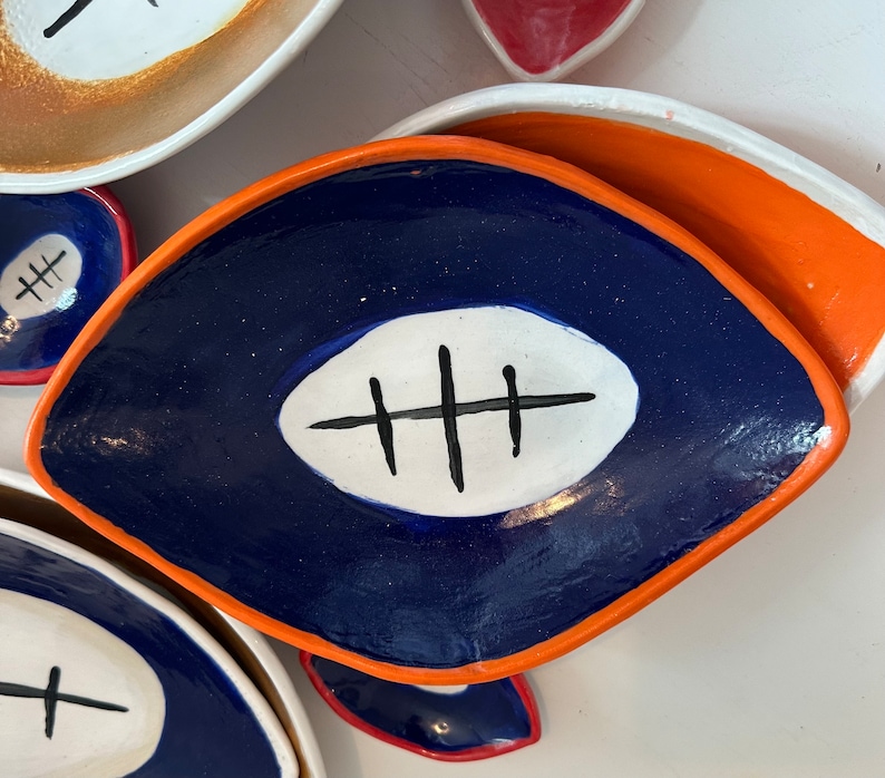 Ceramic Football Shaped Bowls - Etsy