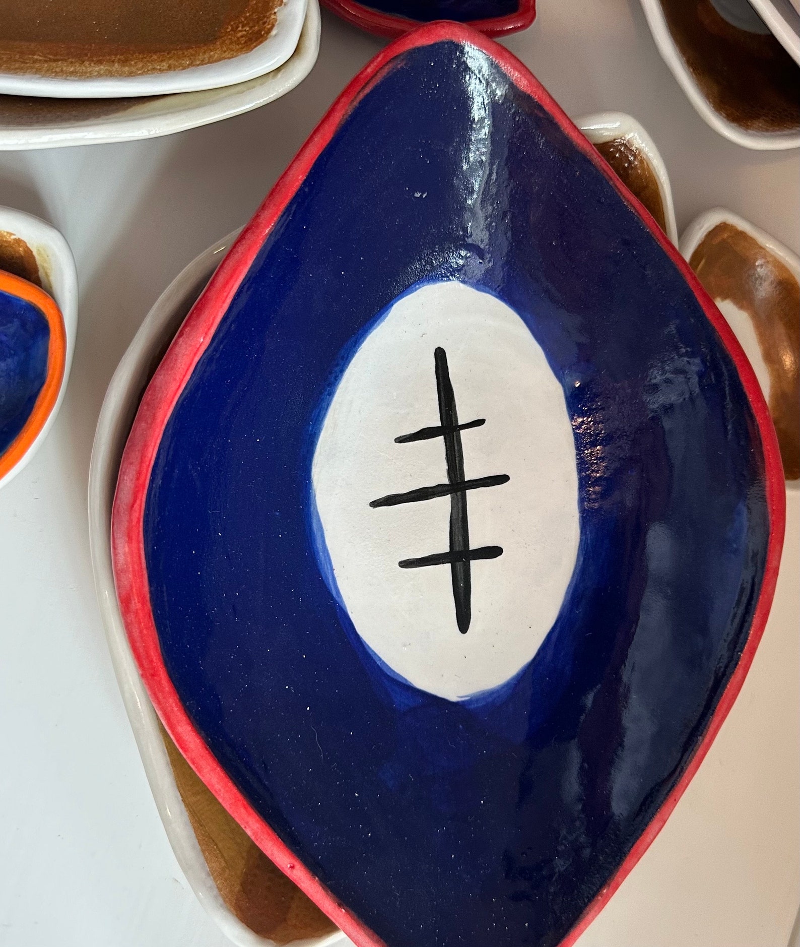 Ceramic Football Shaped Bowls - Etsy
