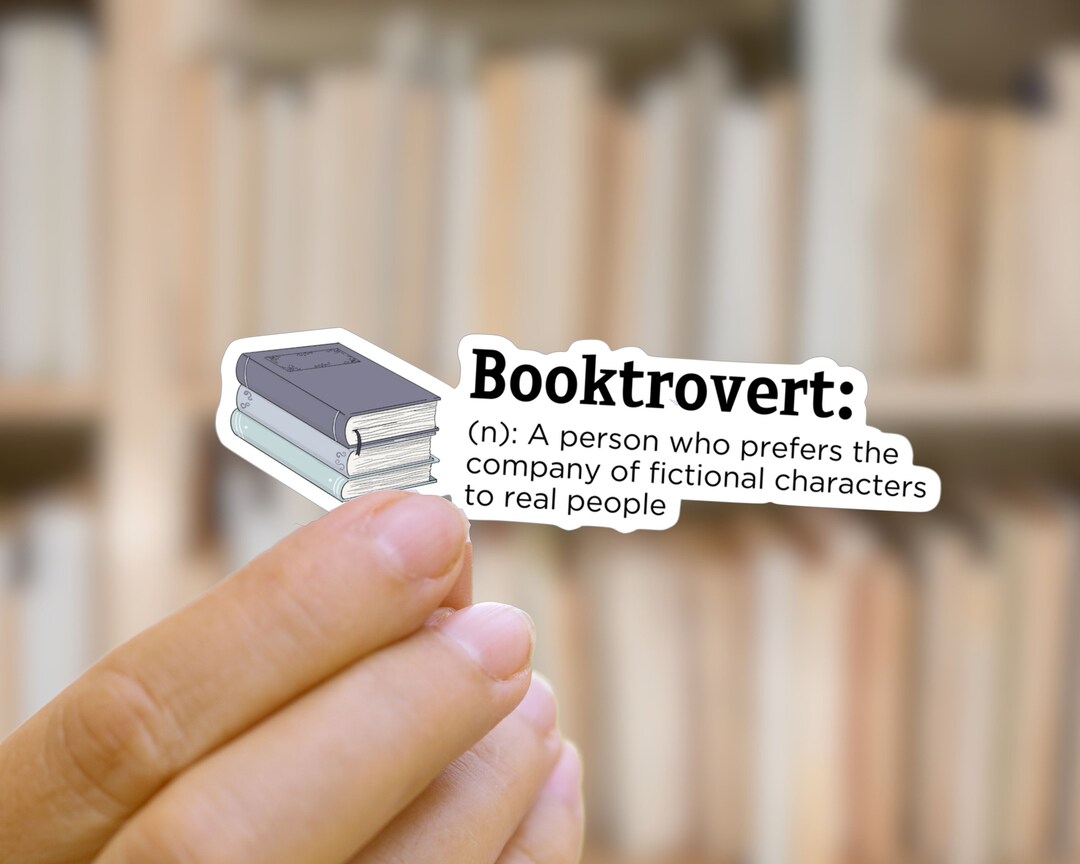 Booktrovert Book Sticker | Bookish Sticker | Reader Gift | Bookish ...