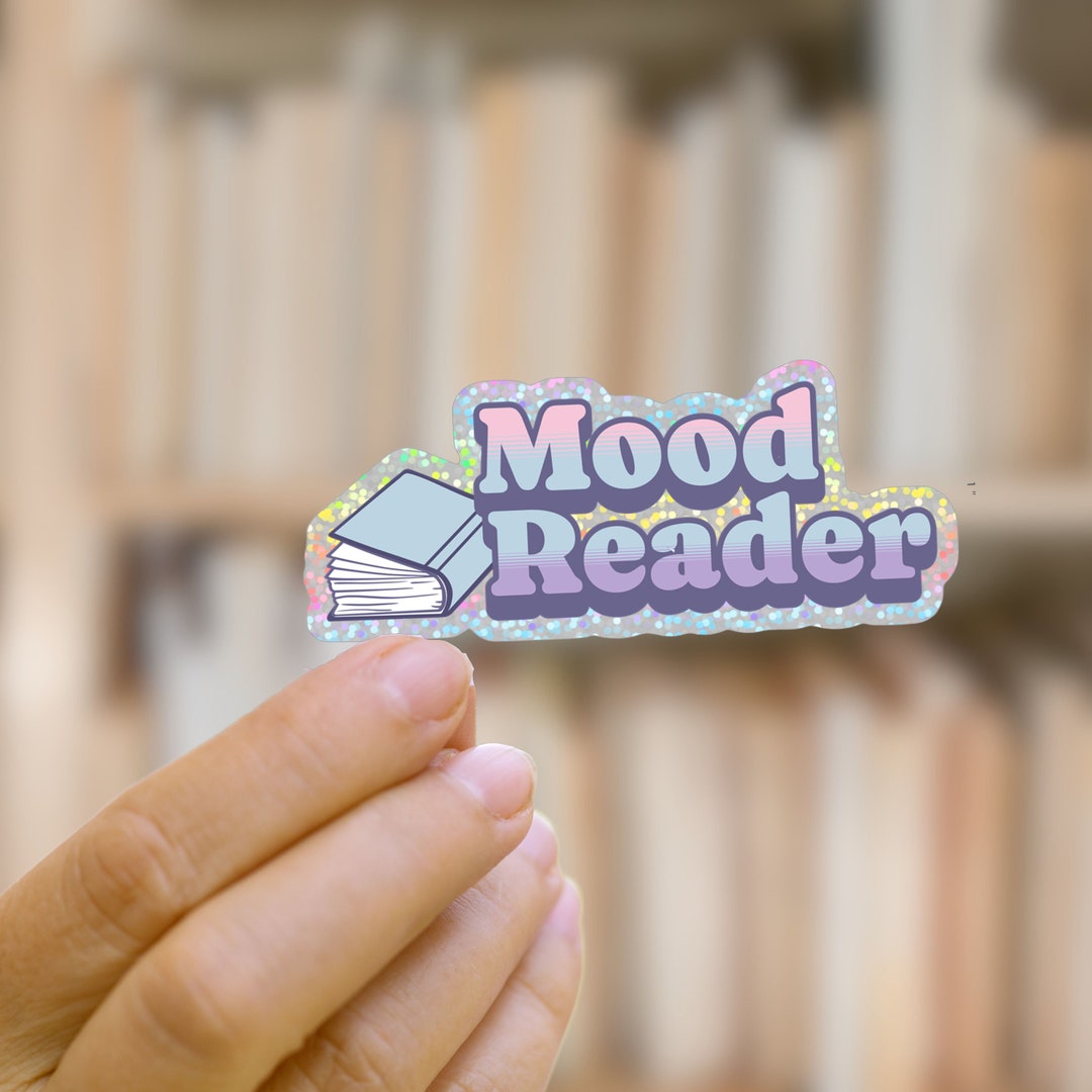 Mood Reader Glitter Glossy Book Sticker | Romance Book Reader | Fantasy ...