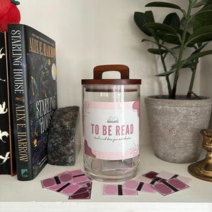 TBR Jar Label and Mini Books Bundle Pink Boho Reader Gift to Be Read ...
