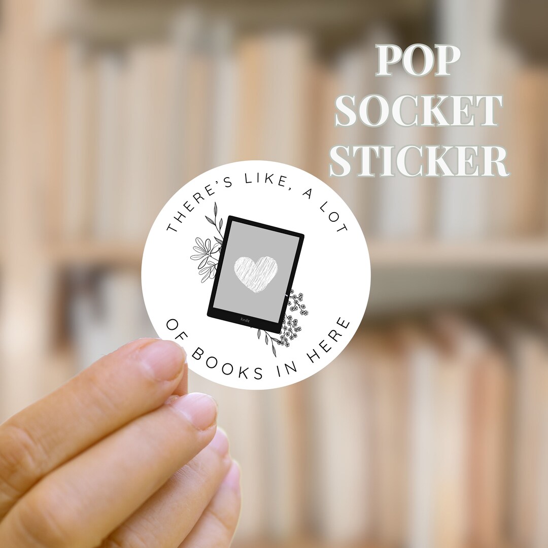 Kind of a Lot of Books Pop Socket Cover Sticker - Etsy
