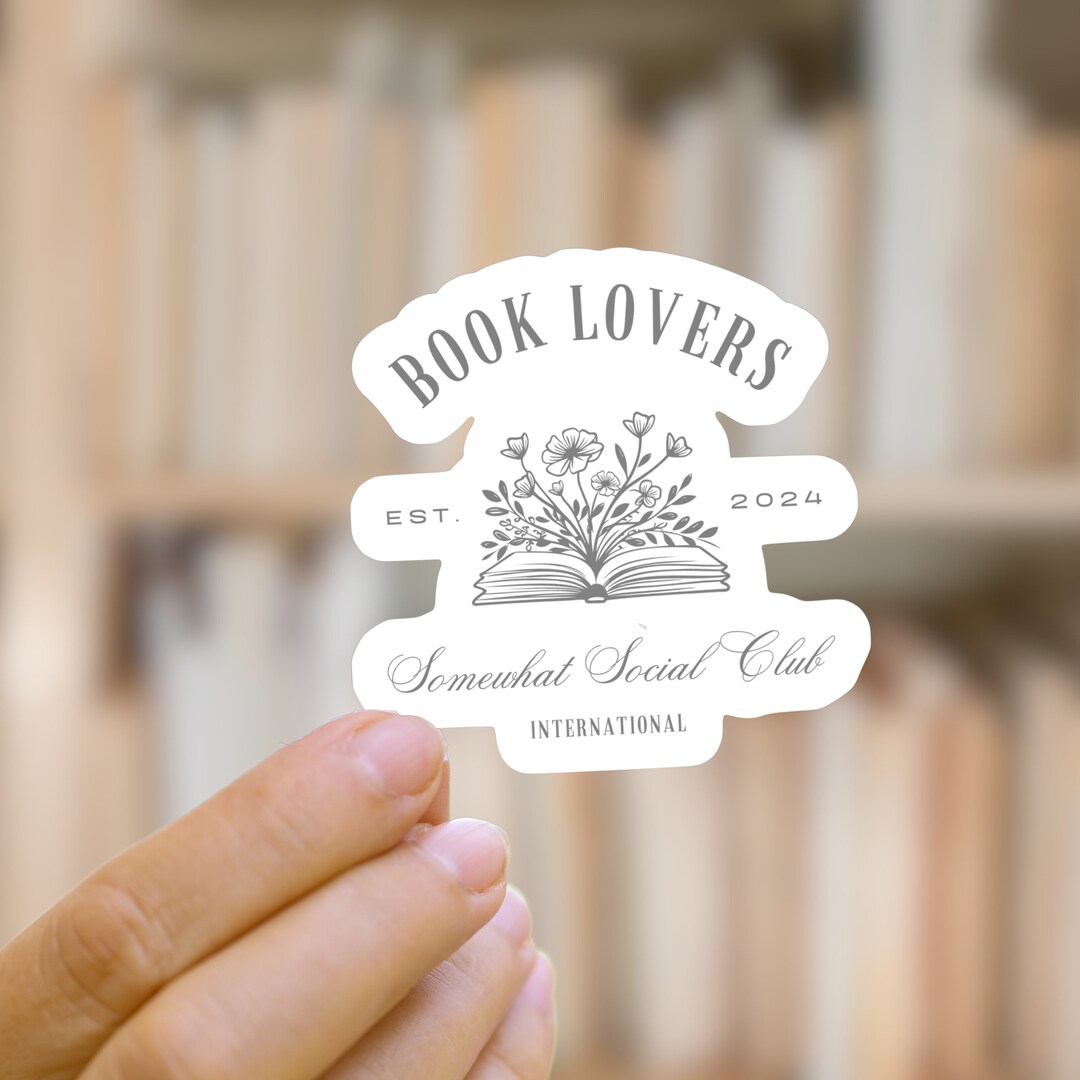 Book Lovers Social Club Sticker: Waterproof Vinyl Reader Gift - Etsy