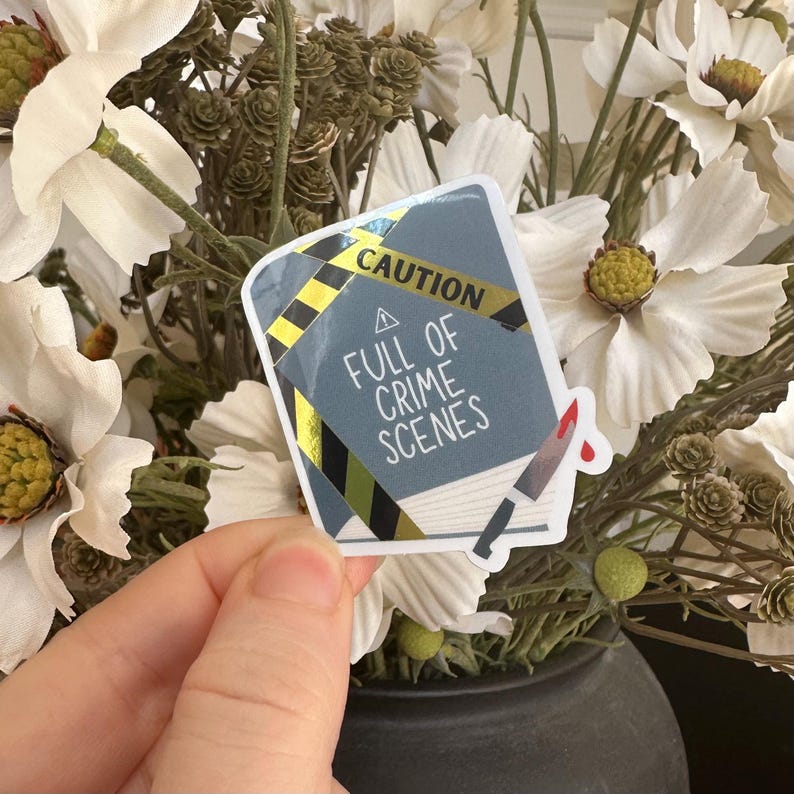 Crime Scenes Thriller Reader Physical Book Sticker | Book Sticker ...
