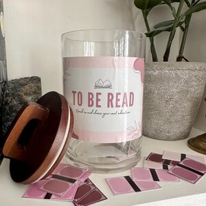 TBR Jar Label and Mini Books Bundle Pink Boho Reader Gift to Be Read ...
