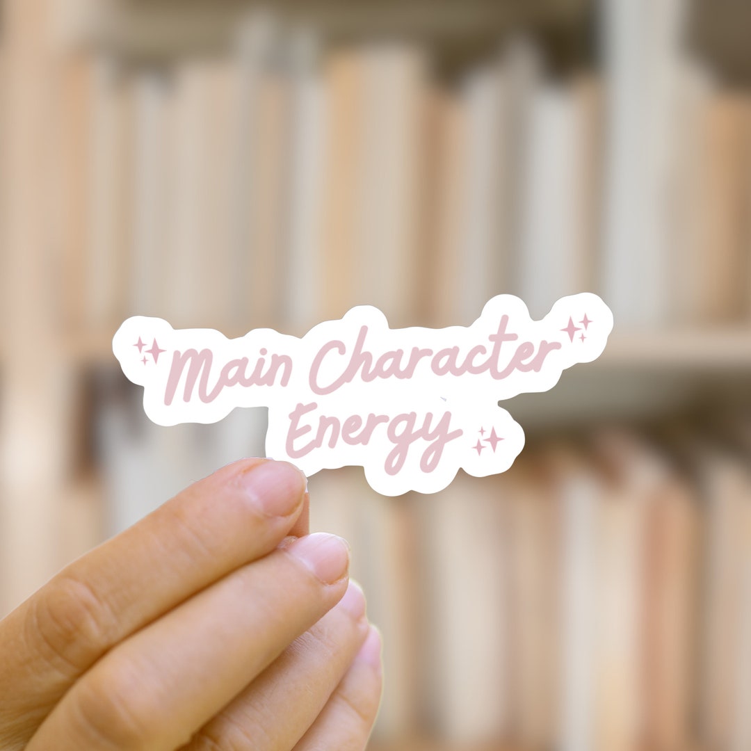 Main Character Energy Large Glossy Book Sticker | Bookish Sticker ...