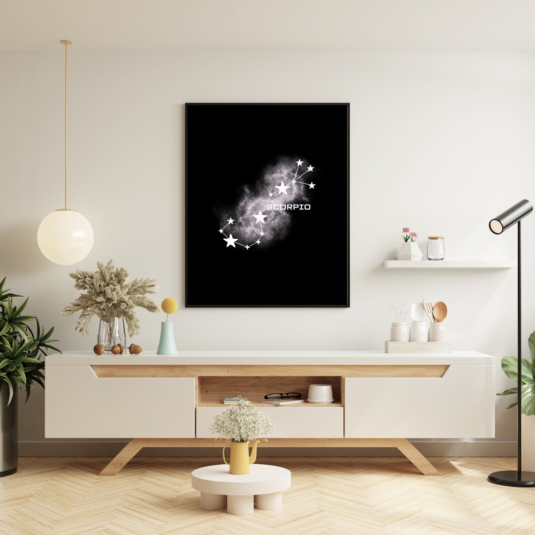 The Scorpion. Zodiac Sign and Its Constellation. Digital Image to Print ...