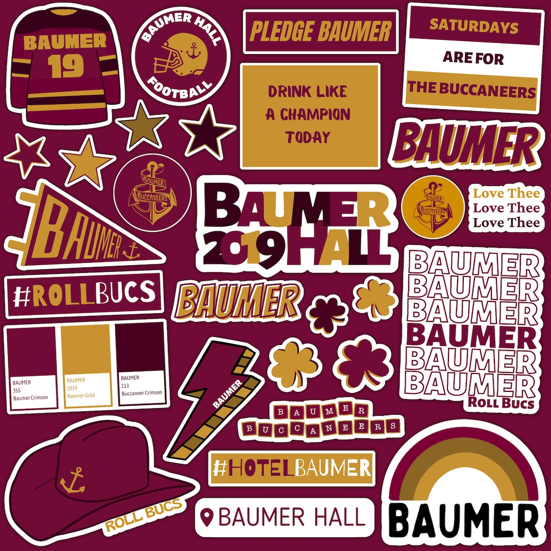 Baumer Hall Notre Dame Stickers - Etsy