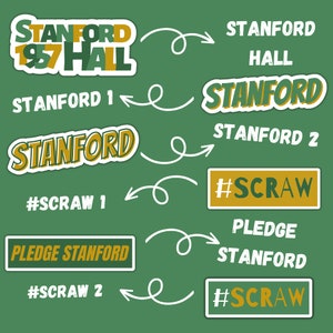 Stanford Hall Notre Dame Stickers - Etsy