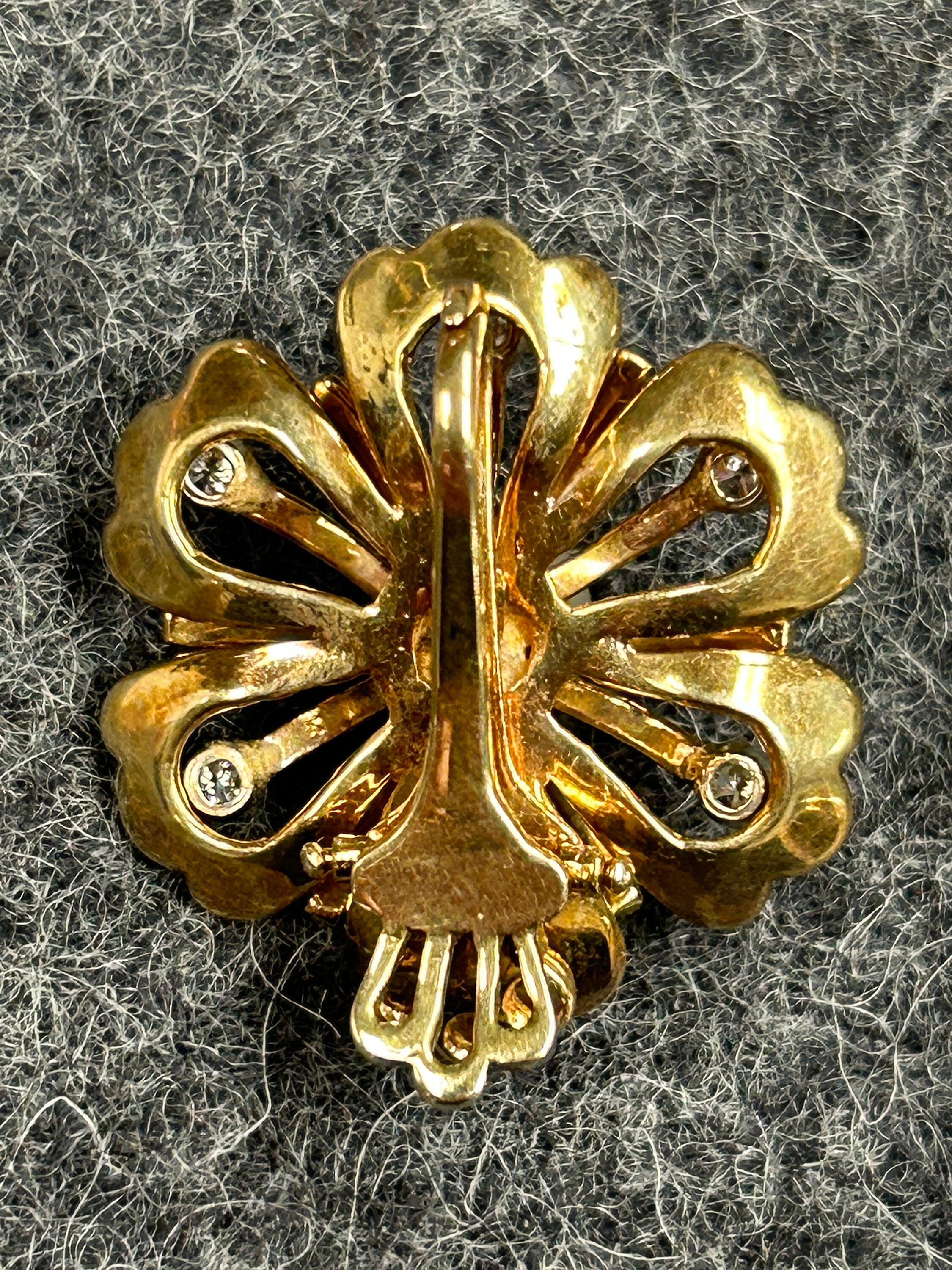 Yellow 14K Gold Flower Design Pearl Shortener Set With Cultured Pearl ...