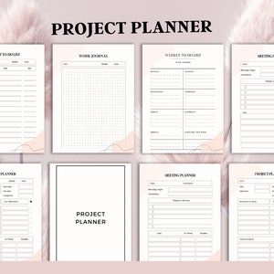Digital Project Planner Pdf. Planner Template, Project Management, Work ...