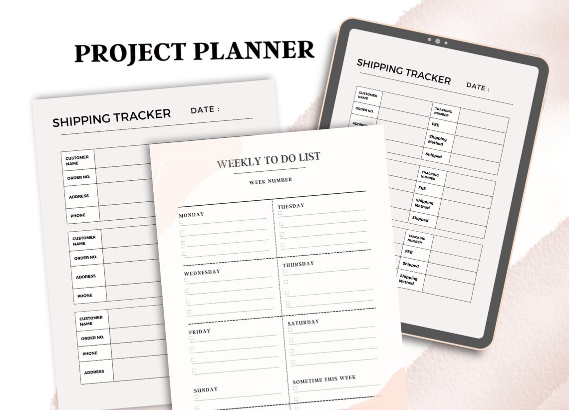 Digital Project Planner Pdf. Planner Template, Project Management, Work ...
