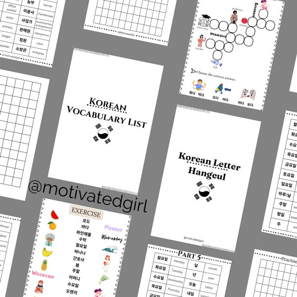 Korean Language Pack - Etsy