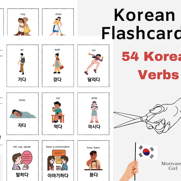 Korean Flashcards - Etsy