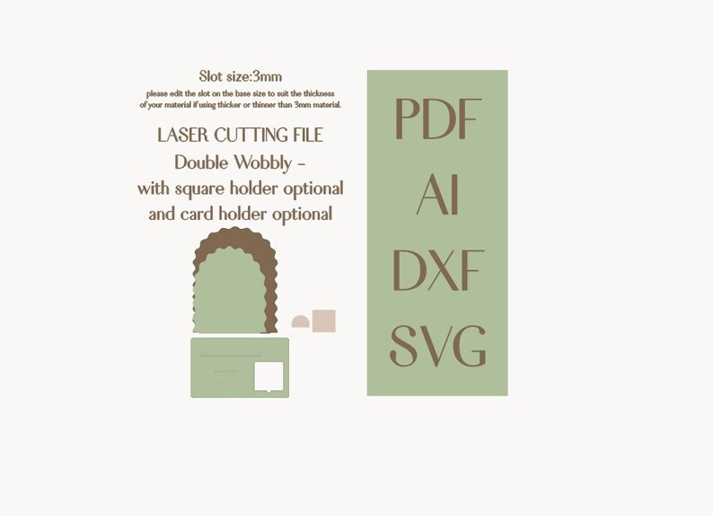 FILE ONLY Double Wobbly Sign With Optional Extras Laser - Etsy