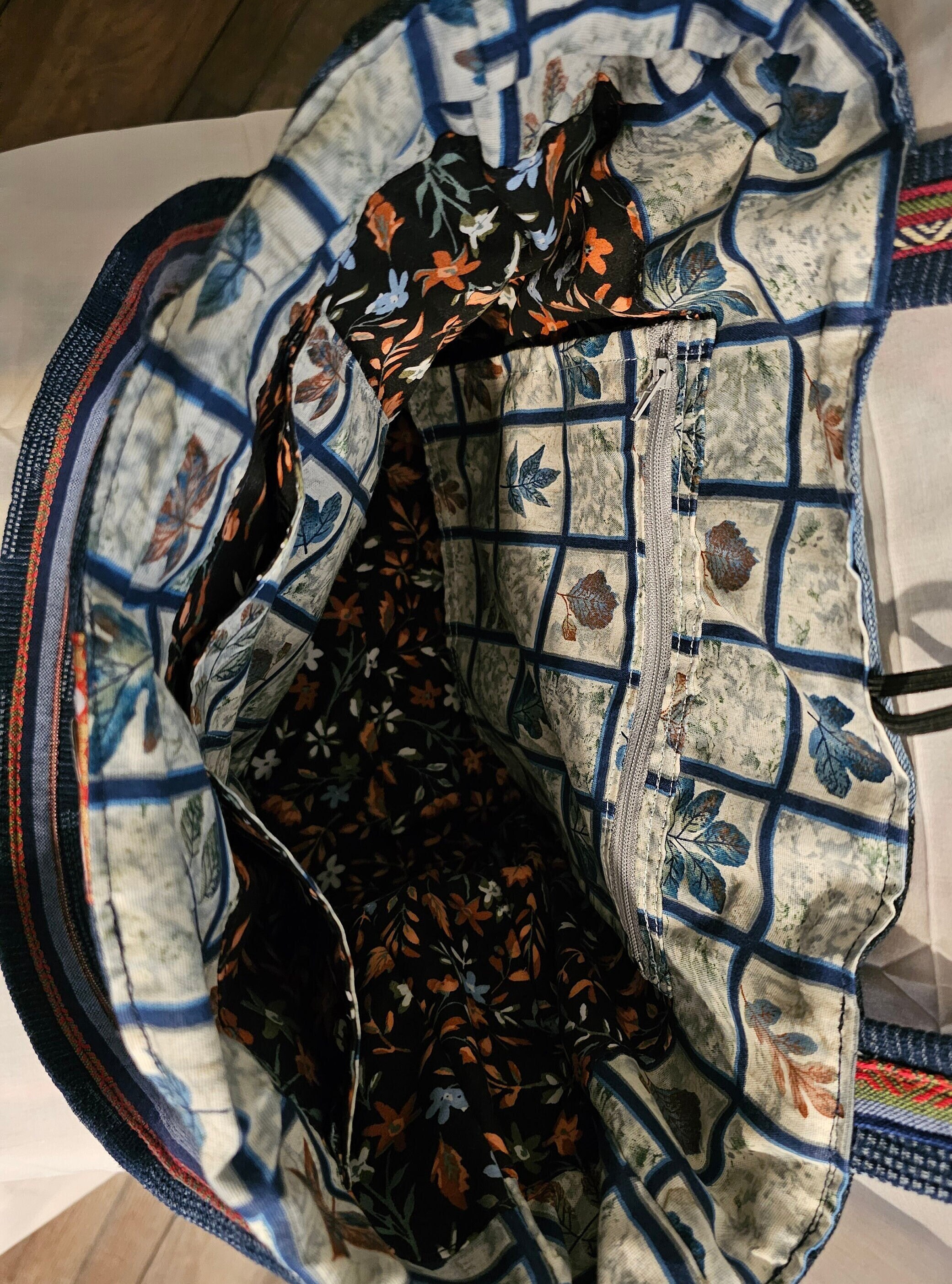 Patchwork Boro Denim Shoulder Bag, Ripped Hipster Jeans Handbag ...