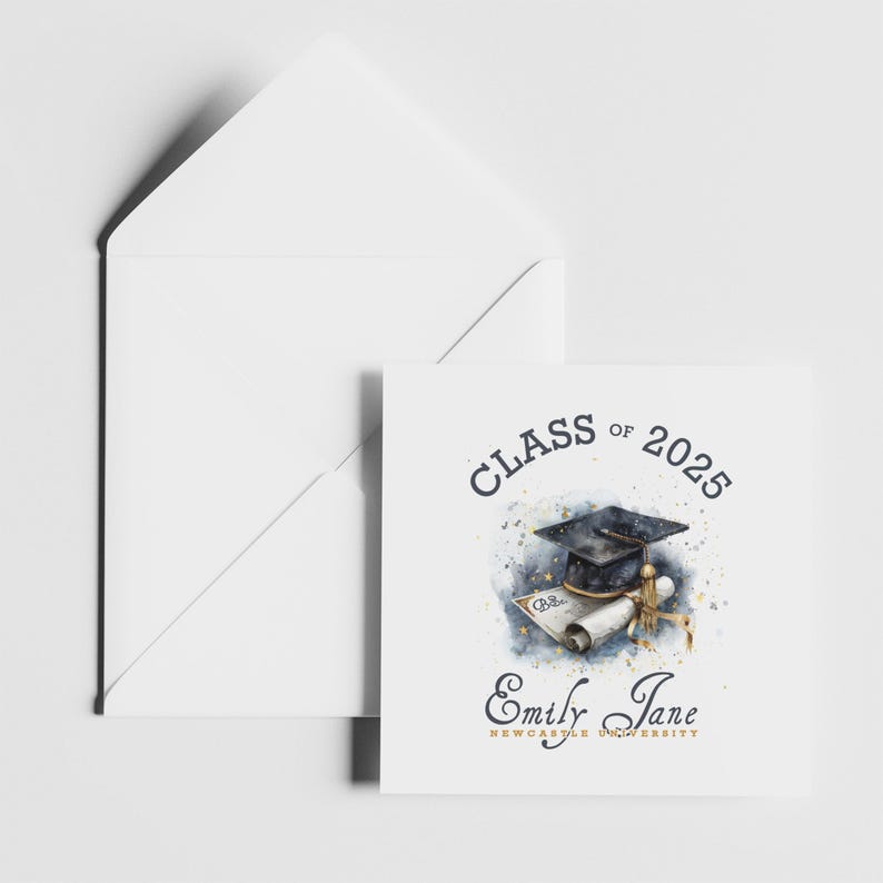 Personalised Graduation Class of 2025 Greetings Card | Graduation Cap ...