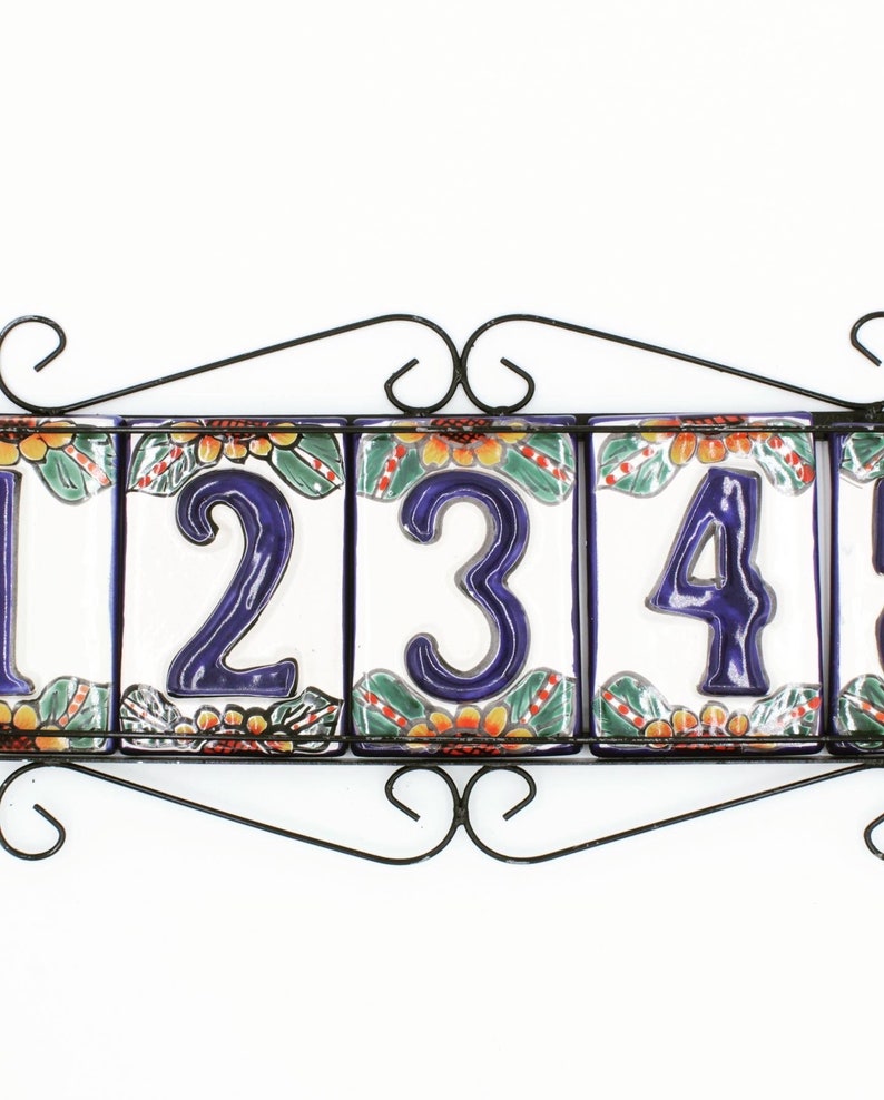 Talavera Numbers Rustic Hand Paint - Etsy