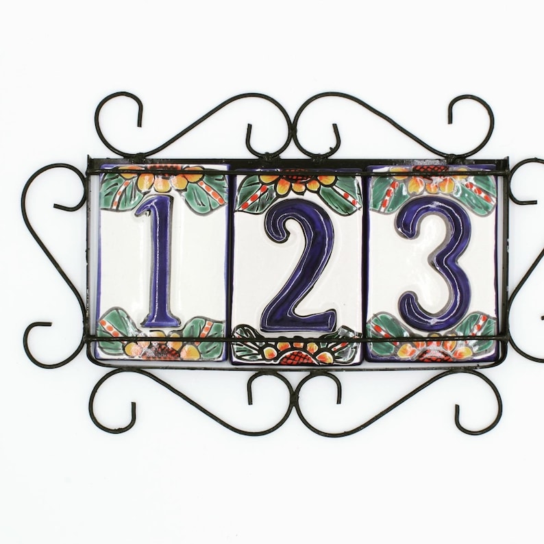 Talavera Numbers Rustic Hand Paint - Etsy