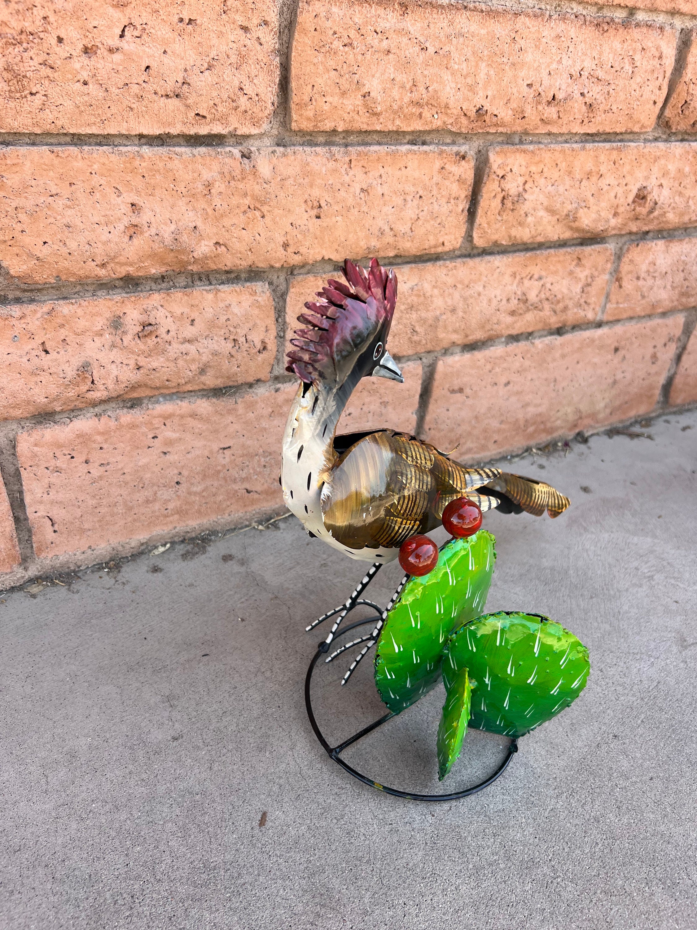 Metal Small Roadrunner With Nopal - Etsy