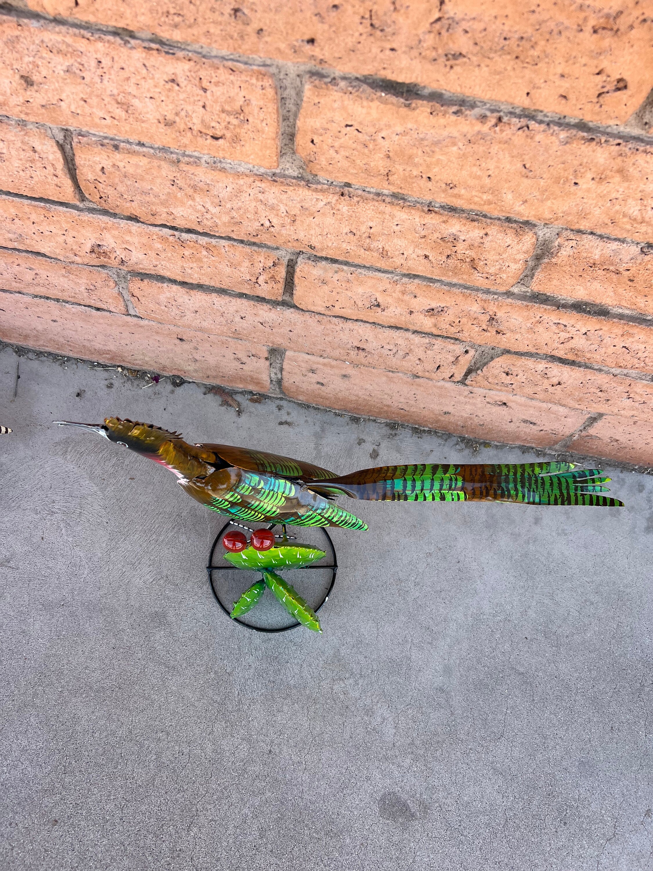 Metal Small Roadrunner With Nopal - Etsy