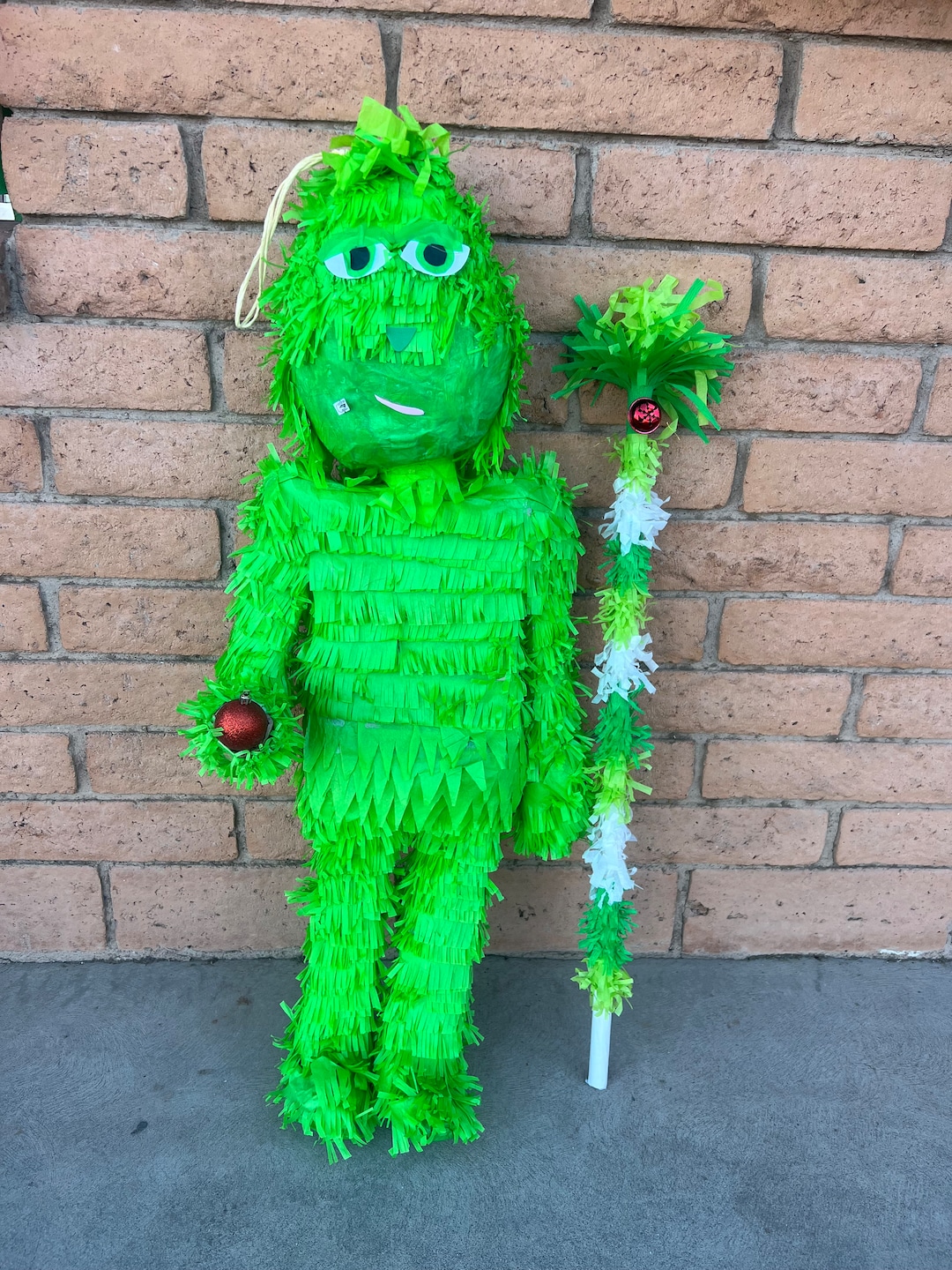 1 Grinch Piñata 3D & 1 Decorated Stick - Etsy