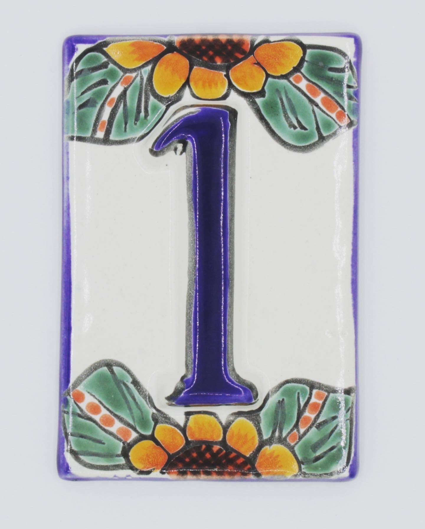 Talavera Numbers Sunflowers Hand Paint - Etsy