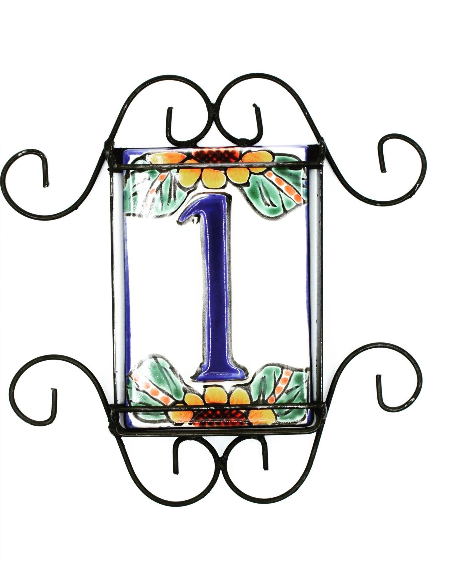 Talavera Numbers Rustic Hand Paint - Etsy