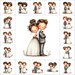 Classic Wedding Couples, Soft Pastel Elegance, Timeless Romance Clipart ...