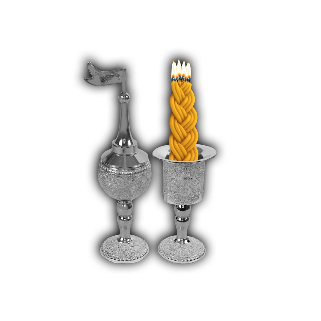 Silver Plated Havdalah Set | Filigree Design Judaica | Havdalah Candle ...