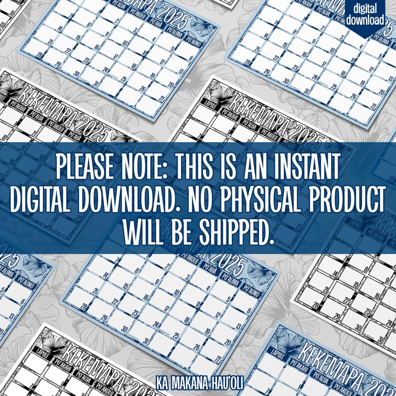 2025 Monthly Hawaiian Language Calendar | ʻalemanaka ʻŌlelo Hawaiʻi ...