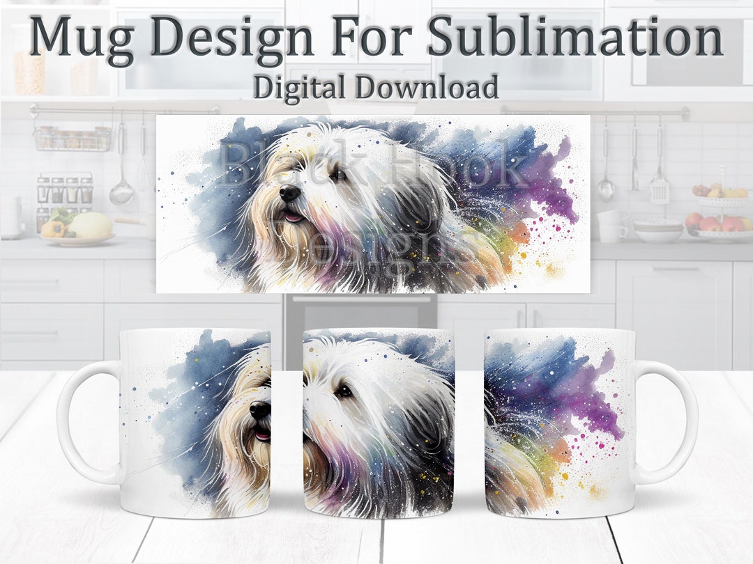 Coton De Tulear Mug Design, Watercolour Madagascar Breed Sublimation ...