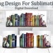 Watercolour Books Mug Design, Watercolour Sublimation Design, Paint ...