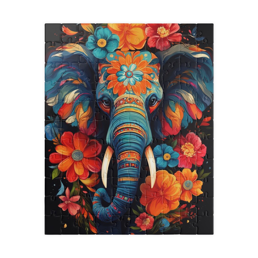 Elephant Jigsaw Puzzle, 1000 Pieces Puzzle, Adults Puzzle, Unique ...