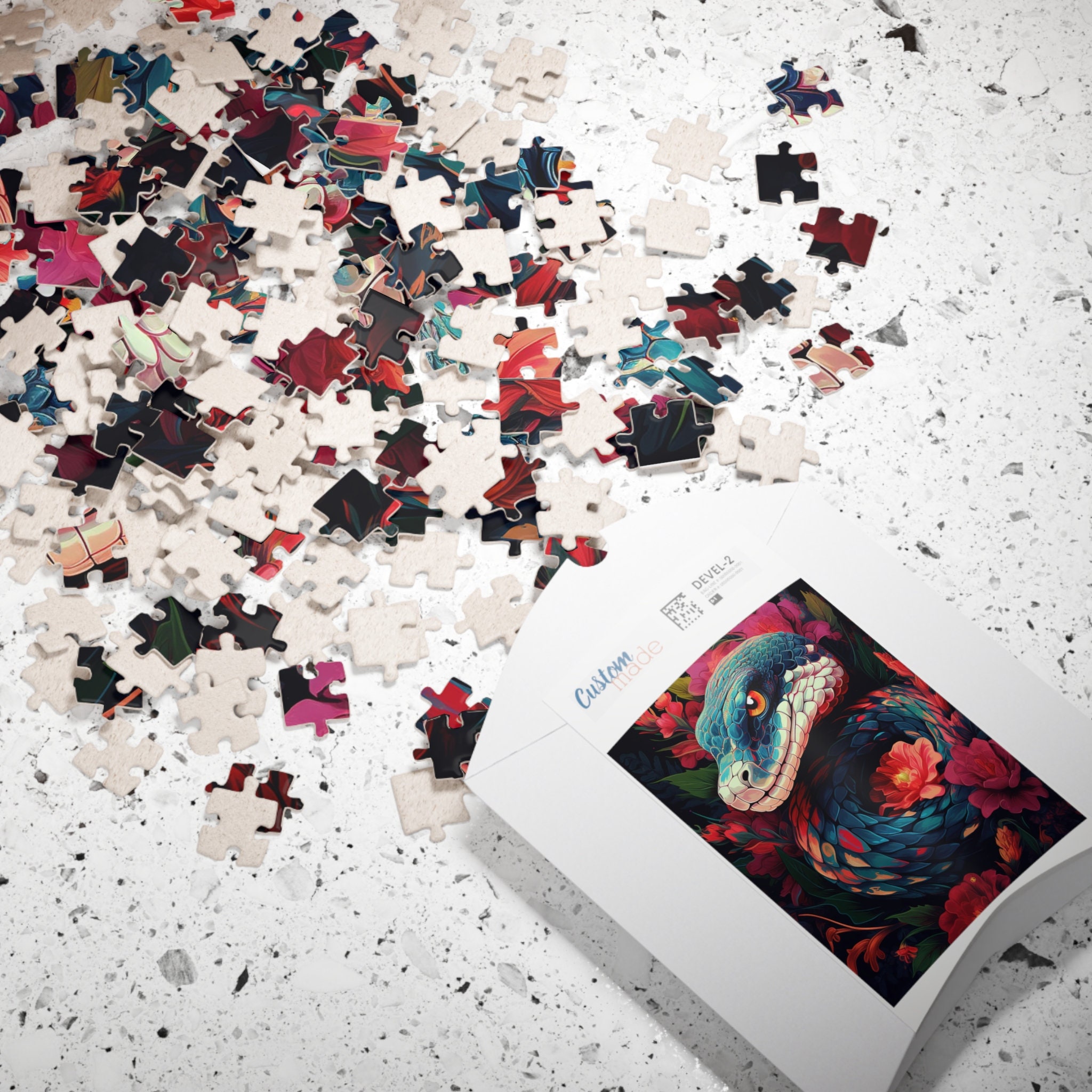 Snake Jigsaw Puzzle, 1000 Pieces Puzzle, Adults Puzzle, Unique Jigsaw ...