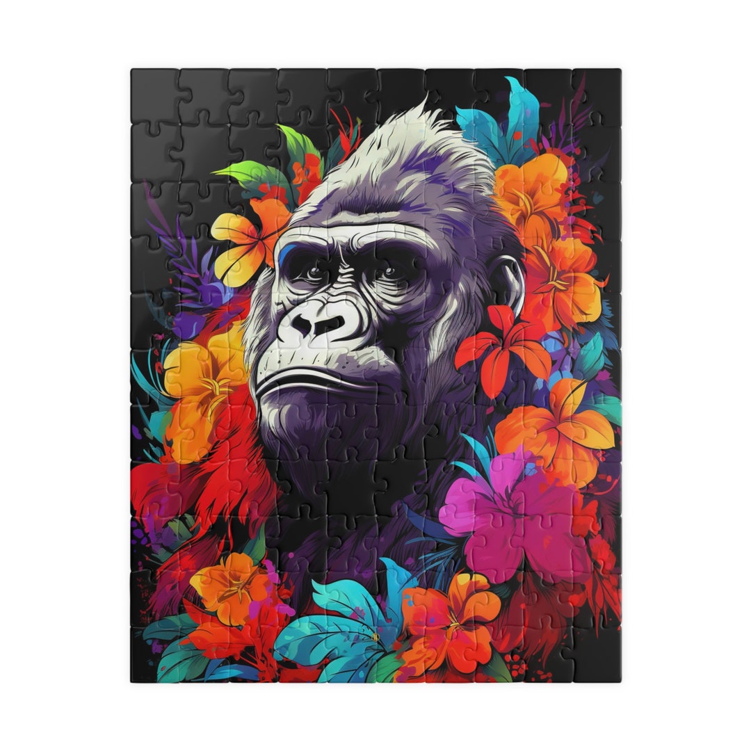 Gorilla Jigsaw Puzzle, 1000 Pieces Puzzle, Adults Puzzle, Unique Jigsaw ...