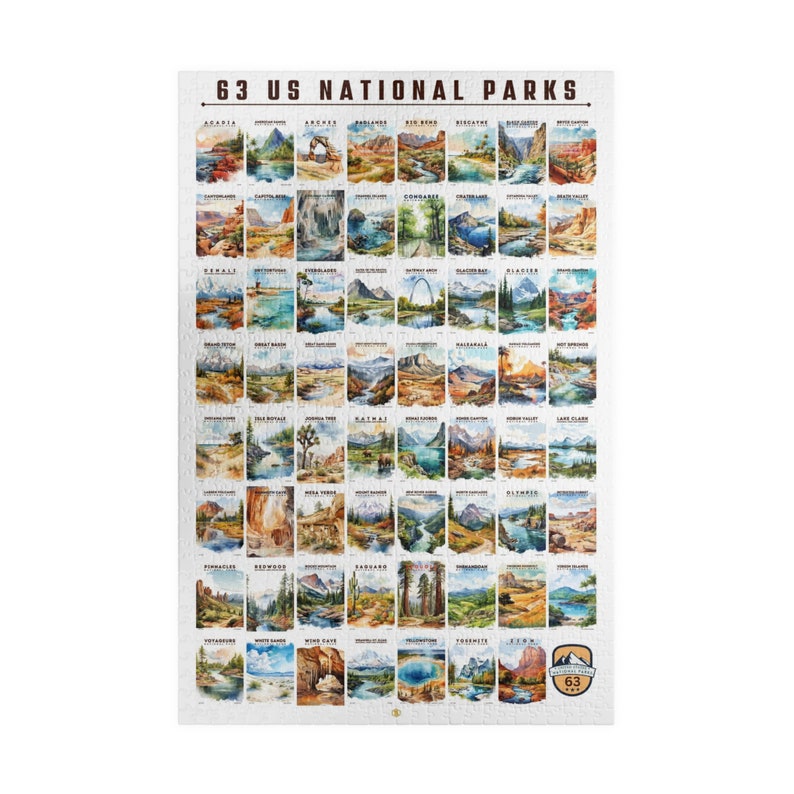 US National Parks List Jigsaw Puzzle, 1000 Pieces Puzzle, Adults Puzzle ...