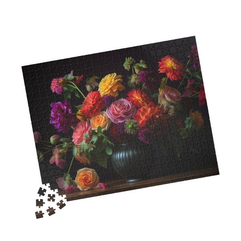 Jigsaw Puzzle, Colorful Bouquet, 1000 Pieces Puzzle, Adults Puzzle ...