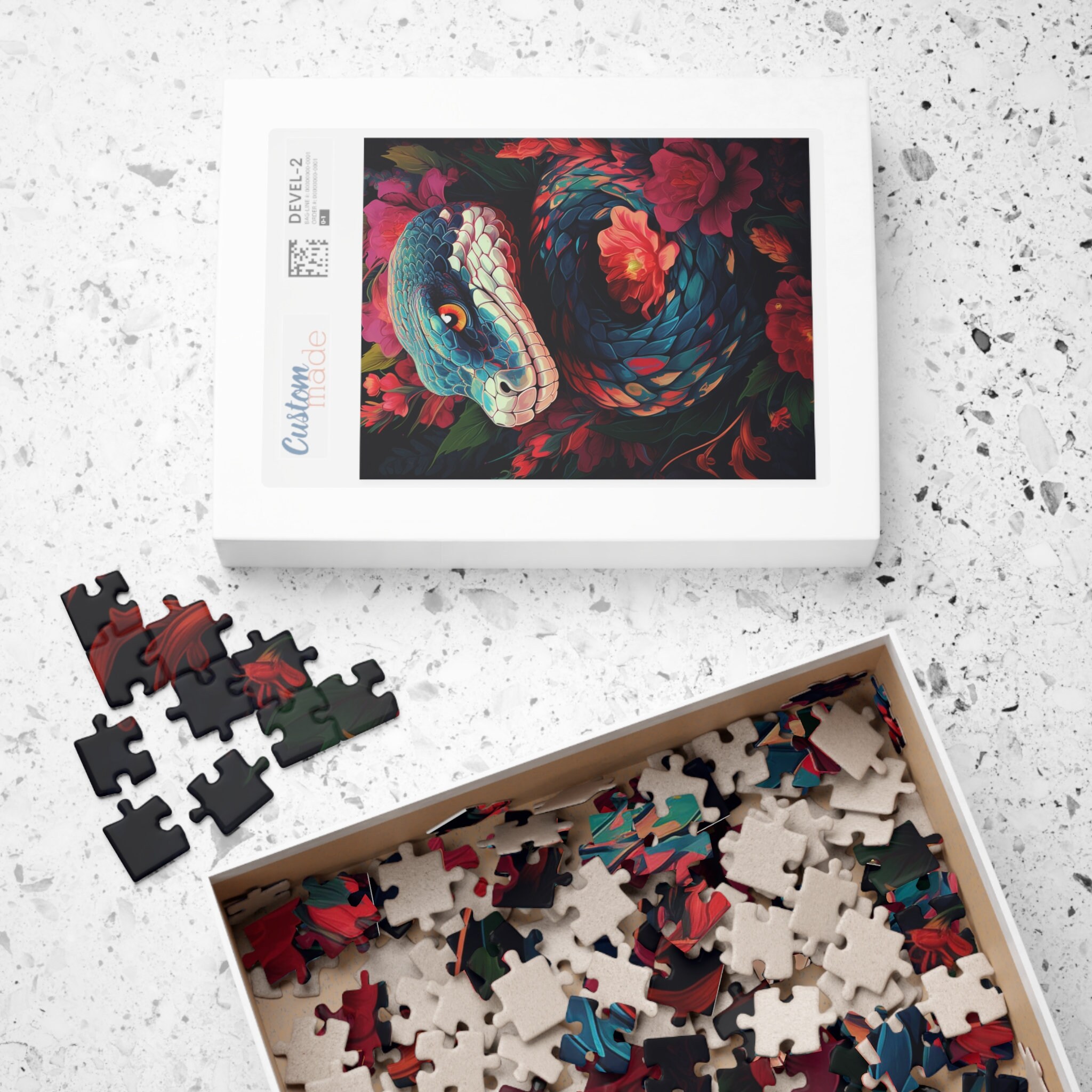 Snake Jigsaw Puzzle, 1000 Pieces Puzzle, Adults Puzzle, Unique Jigsaw ...