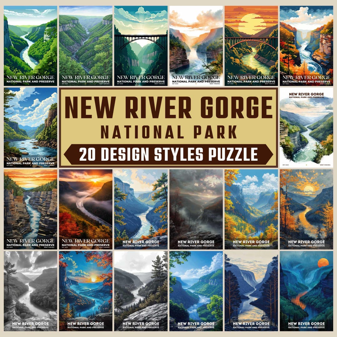 New River Gorge National Park Jigsaw Puzzle, 1000 Pieces Puzzle, Adults ...
