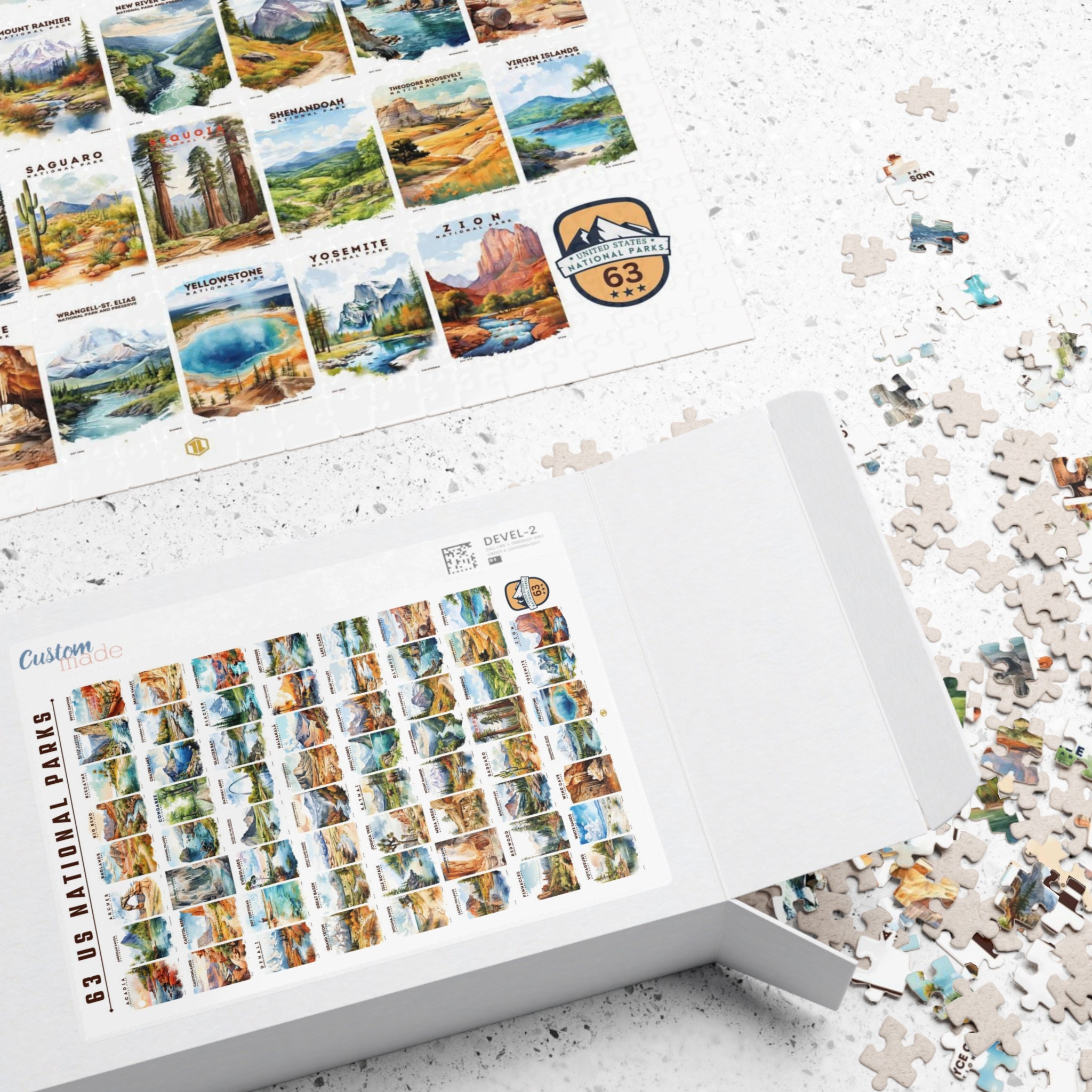 US National Parks List Jigsaw Puzzle, 1000 Pieces Puzzle, Adults Puzzle ...