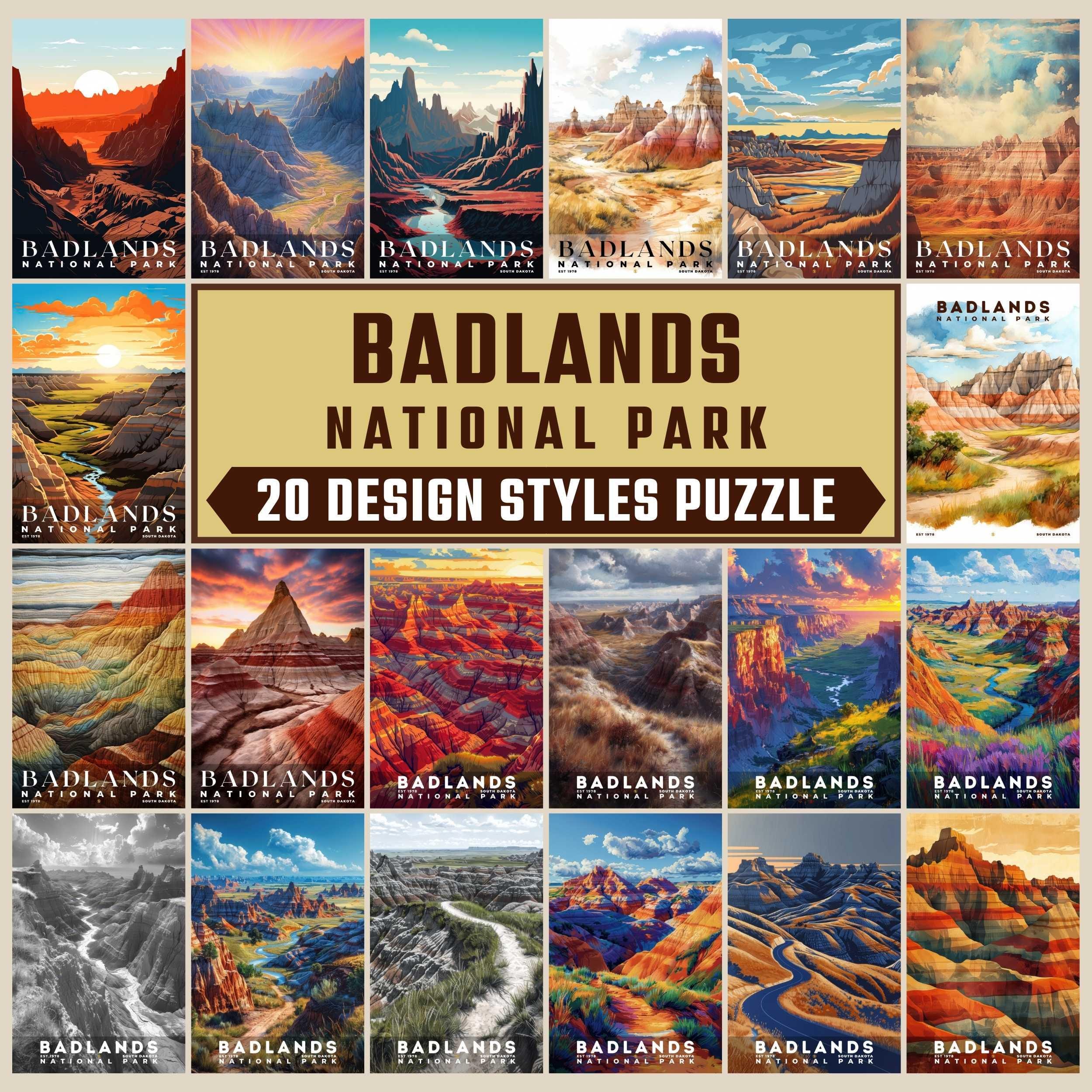 Badlands National Park Jigsaw Puzzle, 1000 Pieces Puzzle, Adults Puzzle ...