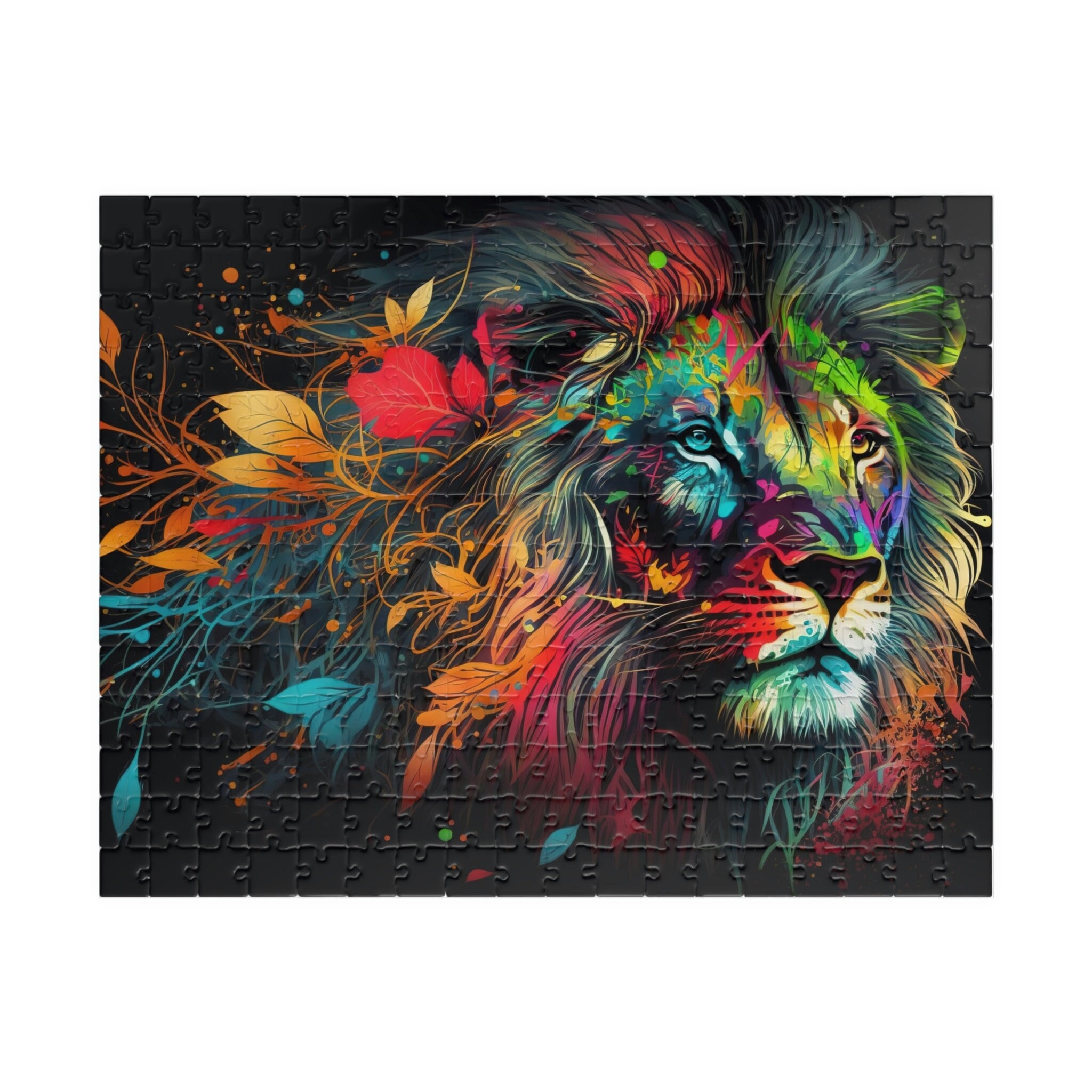 Jigsaw Puzzle, Colorful Lion, 1000 Pieces Puzzle, Adults Puzzle, Unique ...