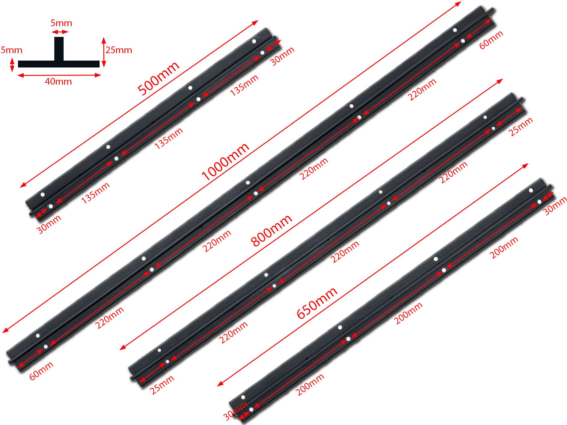 Set of 2 T-shape Steel Table Supports 50cm 65cm 80cm 100cm Custom Made ...